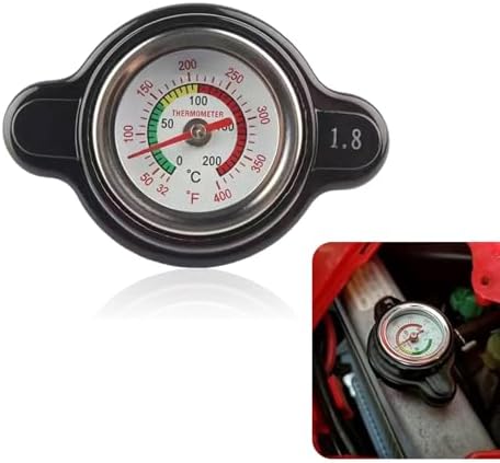 Amazon.com: Crynod 1 PC Car High-pressure Radiator Cap with Thermometer ...