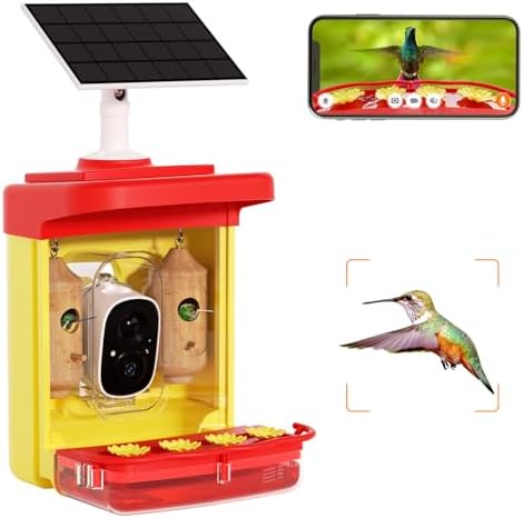 Amazon.com : HummerHi- Smart Hummingbird Feeder with Camera Solar ...