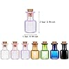 Amazon.com: Mini Glass Color Bottles Wishing Bottle Tiny Jars Vials ...