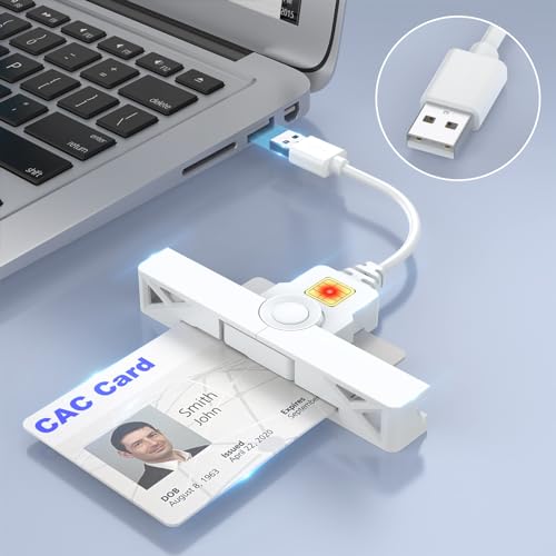 Opluz Mini CAC Reader USB, Foldable DOD Military USB A Common Access ...