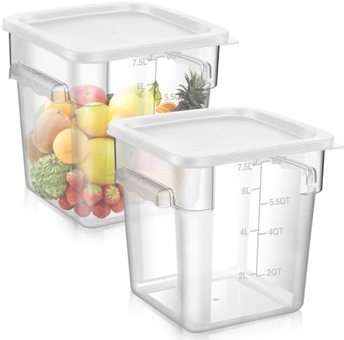 Amazon.com: Lallisa 4 Pcs 6 Qt and 4 Qt Food Storage Containers with ...