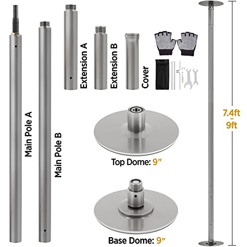 Snapklik.com : Dance Pole Portable Dancing Pole Height Adjustable 88.6 ...