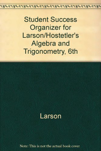 Algebra And Trigonometry: Larson, Ron: 9780618317875: Textbooks: Amazon ...