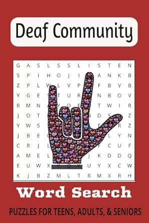 Deaf Community Word Search Puzzle Book: "Fun & Educational Word Puzzles ...