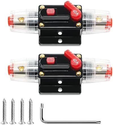 Amazon.com: NuIth 40 Amp Inline Fuse Circuit Breaker with Manual Reset ...