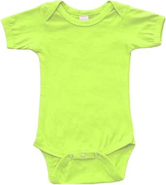Amazon.com: Monag Short Sleeve Neon Baby Bodysuit, High Visibility Neon ...
