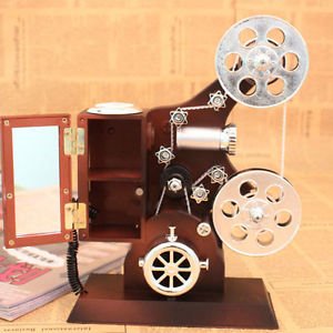 Retro Wind Up Movie/ Film Projector Modeling Music Box Mechanical ...