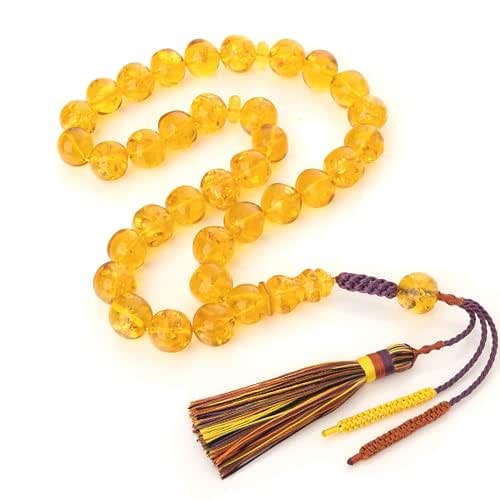 Amazon.com: Amber Tasbih|Amber Prayer Bead, 75g|Handmade Muslim Rosary ...