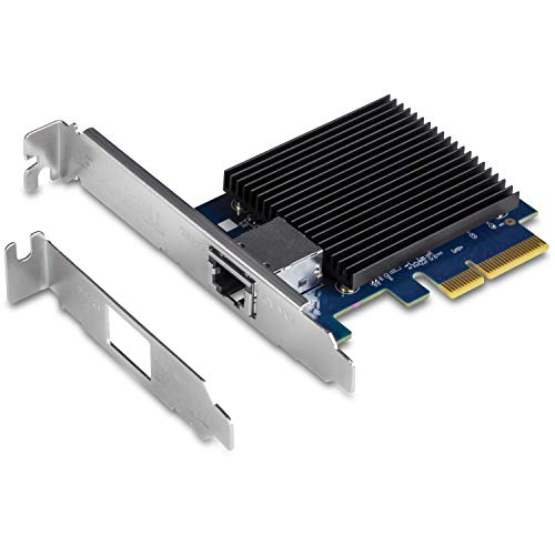 TRENDnet TEG-10GECTX 10 Gigabit PCIe Network Adapter, Converts a PCIe ...