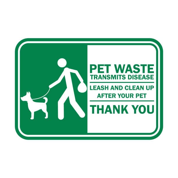 Pet Waste Transmits Disease sign, Waterproof PVC sticker : Amazon.in ...