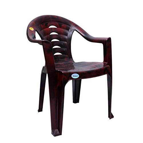 Belazo Liberty Plastic Chair (Red & Black, Set of 1) : Amazon.in: Home ...