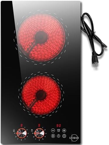 Amazon.com: Jessier 2 Burner Electric Cooktop - 12 Inch Plug in ...