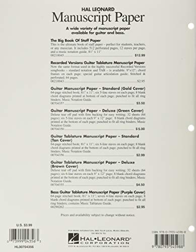 Snapklik.com : Guitar Tablature Manuscript Paper