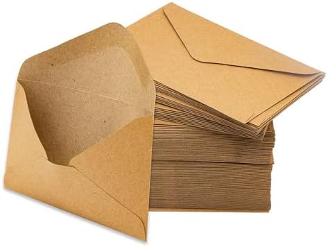DERAYEE 50 Stück Kraftpapier Umschläge,DIN B6 Briefumschläge Kuvert ...
