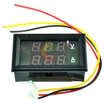 DC30V 50A Digital Voltmeter Ammeter Dual Display Voltage Detector ...