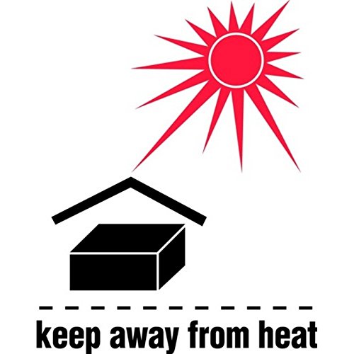 4" x 6" Keep Away from Heat Labels (500 per Roll) : Amazon.in ...