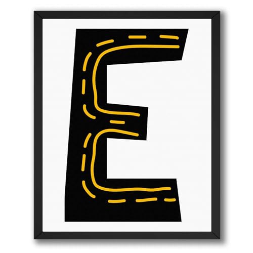 Amazon.com: InkFlow E Letter Poster - Typography Art Print with Bold and Stylish Letter E Design ...