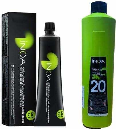 INOVA Hair Color No 5.35 Light Golden Mahogany Brown + 20Vol 6% ...