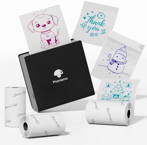 Phomemo Mini Printer T02 Sticker Printer, Thermal Photo Printer for ...