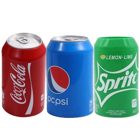 HASTHIP® 3Pcs Beverage Can Sleeves Anti-slip Zip-top Can Wraps Creative ...