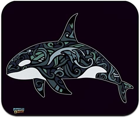 Amazon.com: Killer Whale Orca with Waves Low Profile Thin Mouse Pad ...