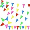 Amazon.com: 300 ft 216 pcs Pennant Banners Flags, Multicolor Pennant ...