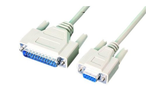 Amazon.com: APC CABLES 10FT NULL MODEM DB9F TO DB25M CUST Serial Cable White : Electronics