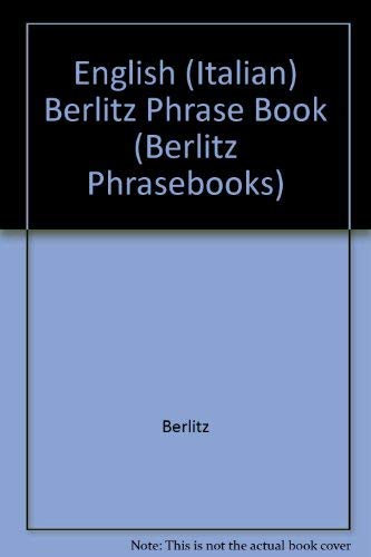 English (Italian) Berlitz Phrase Book (Berlitz Phrase Books): Berlitz ...