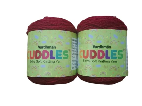 Husky Vardhman Mahroon Color Wool for Knitting 4ply Thick Yarn Knitting ...