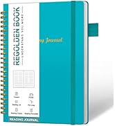 Regolden-Book Reading Journal Planner Leather Hardcover Book Reading ...