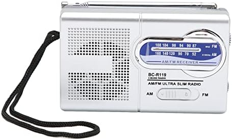 Amazon.com: Portable Pocket Radio Small Fm Mini Mini Radio Silver Gray ...