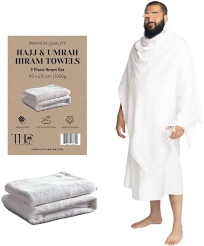 Amazon.com: The Halal Caravan Men's Ihram for Hajj & Umrah - Sweat ...