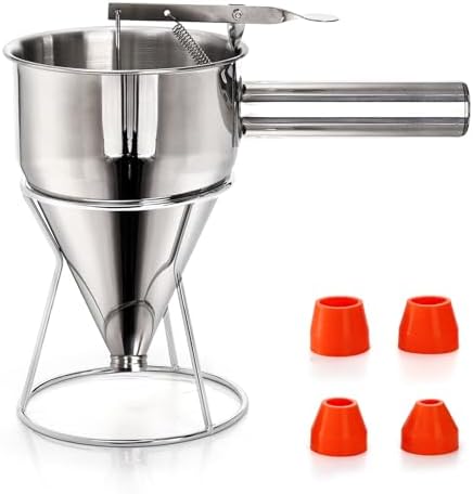 Amazon.com: WRINGKIT 40 Oz Pancake Batter Dispenser, Stainless Steel 4 ...