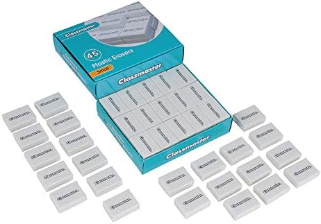 30 Pieces White Plastic Eraser Pencil Erasers White Rubber Eraser 2B ...