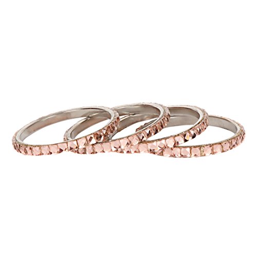 Buy BRASS BANGLES IN CHHOKI GLASS CHUDI SET GOLDEN (PACK OF FOUR pis ...