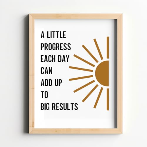 Amazon.com: Wowsweet-Office Decor, A Little Progress Each Day Can Add ...