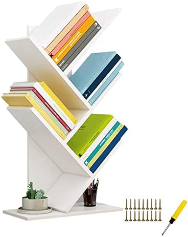 Tree Desktop Bookshelf Desk Bookcase Display Book Rack 4 Tier Tree ...