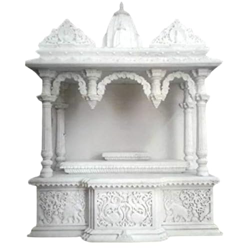 RM Decorative Marble Mandir for Home & Office | Rajasthani Art Carved ...