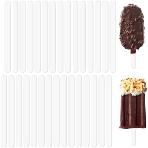 Amazon.com: 20 Pieces Reusable Acrylic Popsicle Sticks 4.5 Inch ...