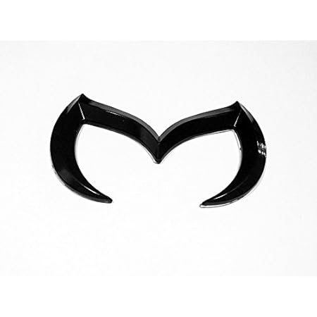 Amazon.com: Coepoch Mazda Black Sporty Metal Evil 'M' Rear Trunk Badge ...
