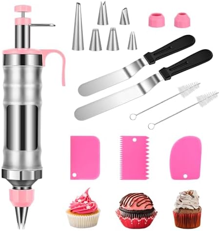 Amazon.com: Icing Decoration Gun Set, Stainless Steel Dessert ...