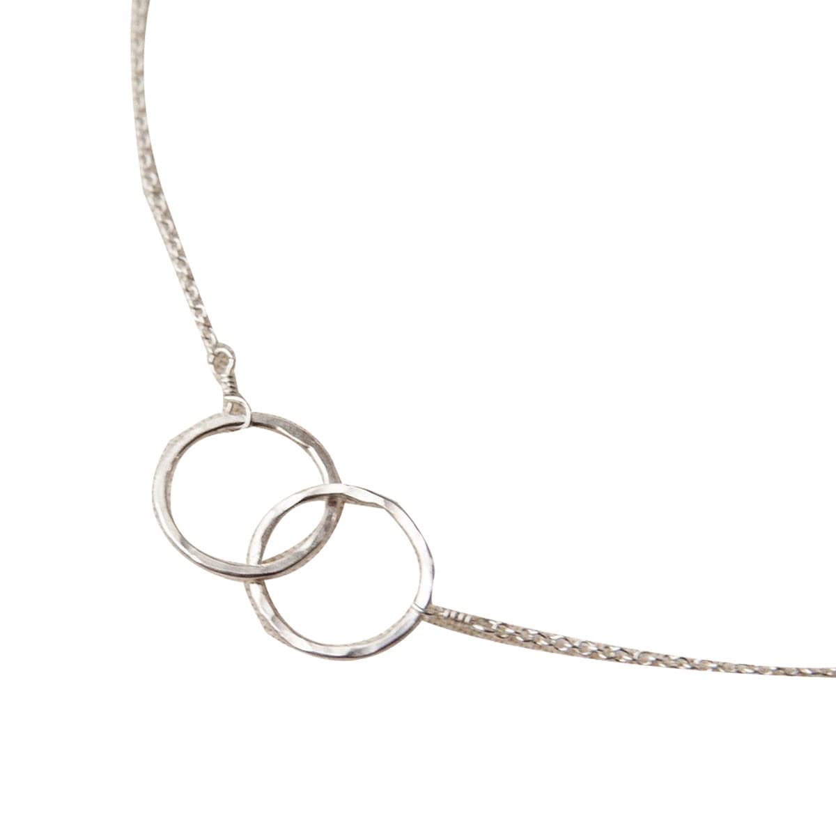 Amazon.com: Double Rings Interlocking Circles Necklace Two Interlocking ...