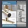 Lavatrum Kitchen Sink Faucets Brushed Gold, High-Arc Single Handle ...