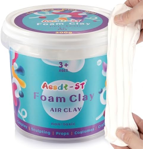 Amazon.com: White Moldable Cosplay Foam Clay (300 Gram) - High Density ...