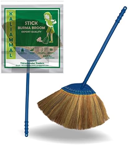 KALIAMMAL KRV Plastic Burma Broom| Zero Dust Broom| Long Handle Plastic ...