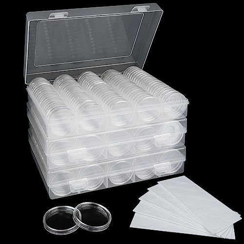 Amazon.com: 300 PCS Coin Capsules 30mm Plastic Coin Storage Box ...