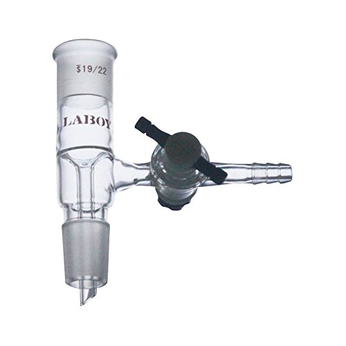 Laboy Glass Vacuum Take-Off Adapter Vertical with Side PTFE Stopcock ...