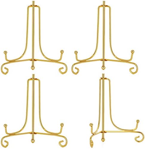 ZOENHOU 10 Pack 6 Inch Plate Easel Display Stand, 15cm Metal Plate ...