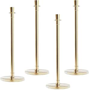 Amazon.com: Crowd Control Stanchions, Stainless Steel Stanchion Post ...