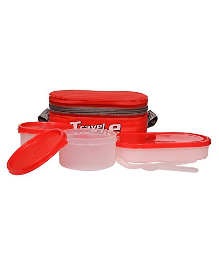Buy Milton Travel Mate Lunch Set with Insulated Bag, 4-Pieces, Red ...